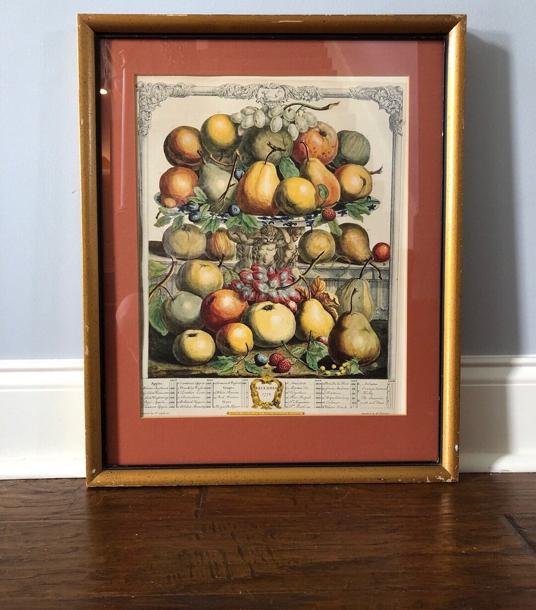 Vintage Robert Furber December, From the "twelve Months of Fruits ...