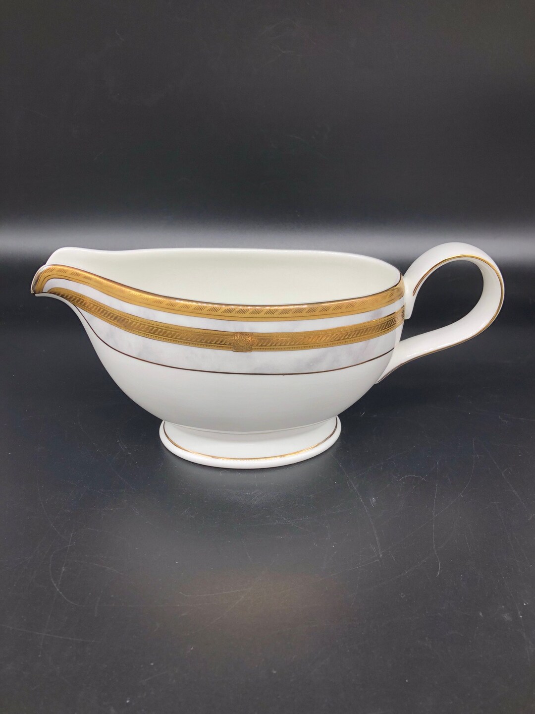 Vintage Royal Bone China, Fine Bone China, Gravy Bowl, White & Gold ...