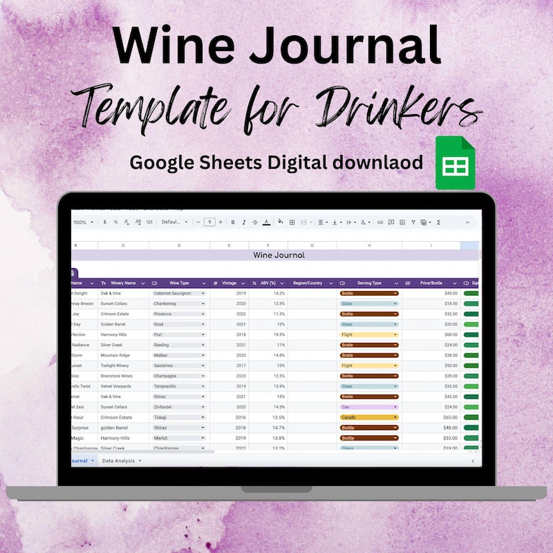 Wine Tracking Notebook - Etsy UK