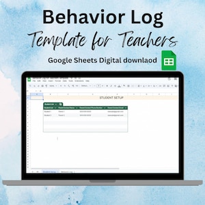 Behavior Log for Teachers Google Sheet Template - Etsy