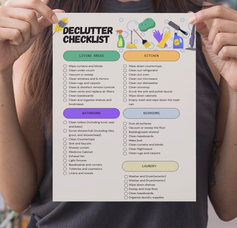 Ultimate Declutter Checklist| Home and Life Organizer| Printable PDF ...