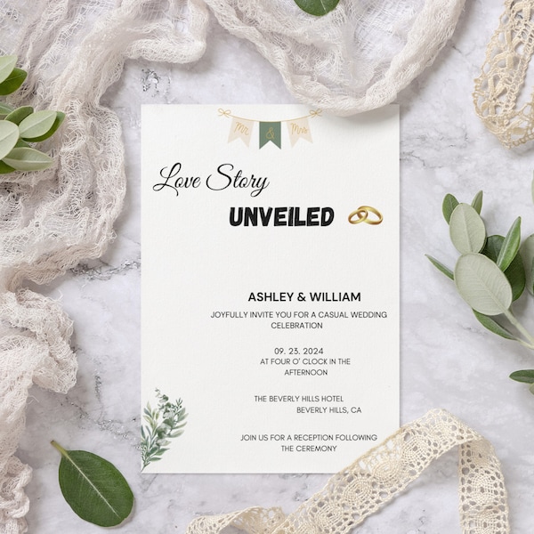 Small Intimate Wedding Invitations - Etsy