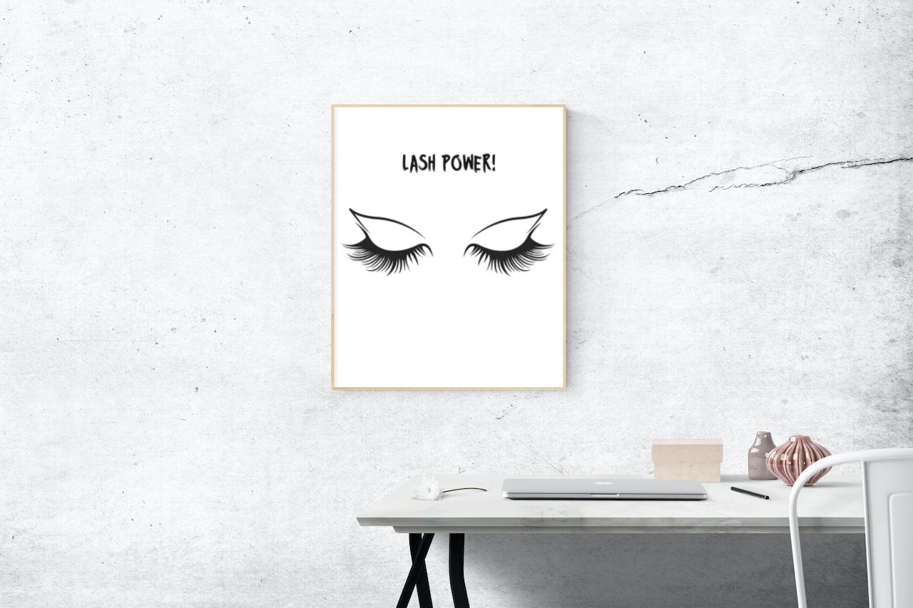 Eyelashes Wall Art, Lash Extension Wall Decor, Eyelash Salon Wall Art ...