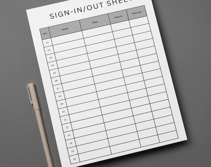 Editable Attendance Record: Printable Classroom Tracker (digital ...