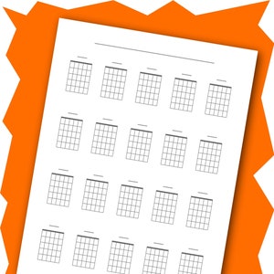 Blank Guitar Chord Charts Printable 20 per Page Blank Chord - Etsy UK