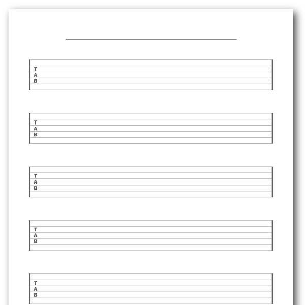 Tablature Templates - Etsy