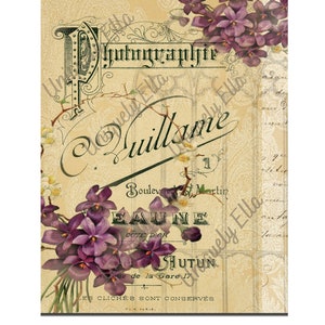 Vintage French Documents With Florals - Journal Pages - Background ...