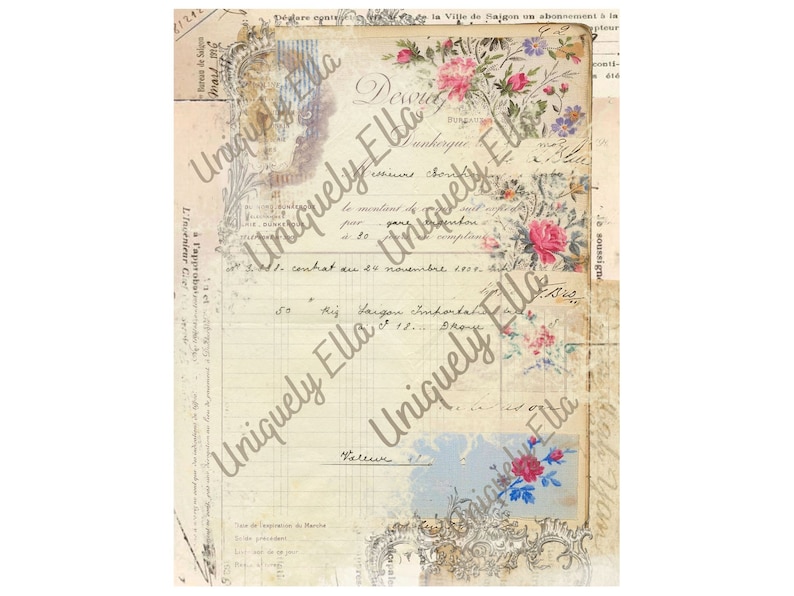 Essence of Spring - French Documents - Printable Pages - Junk ...