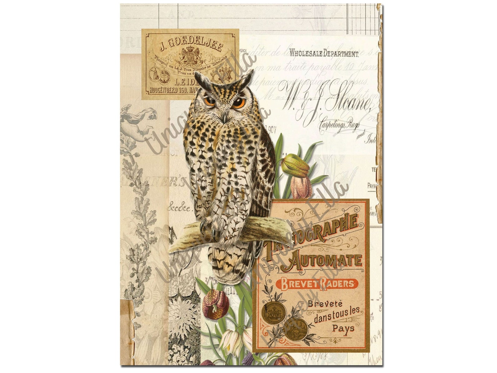 Autumn Garden Critters - Tall Collage Fall Pages - Printable Pages ...