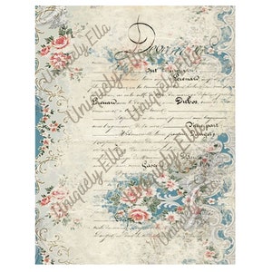 Essence of Spring - French Documents - Printable Pages - Junk ...