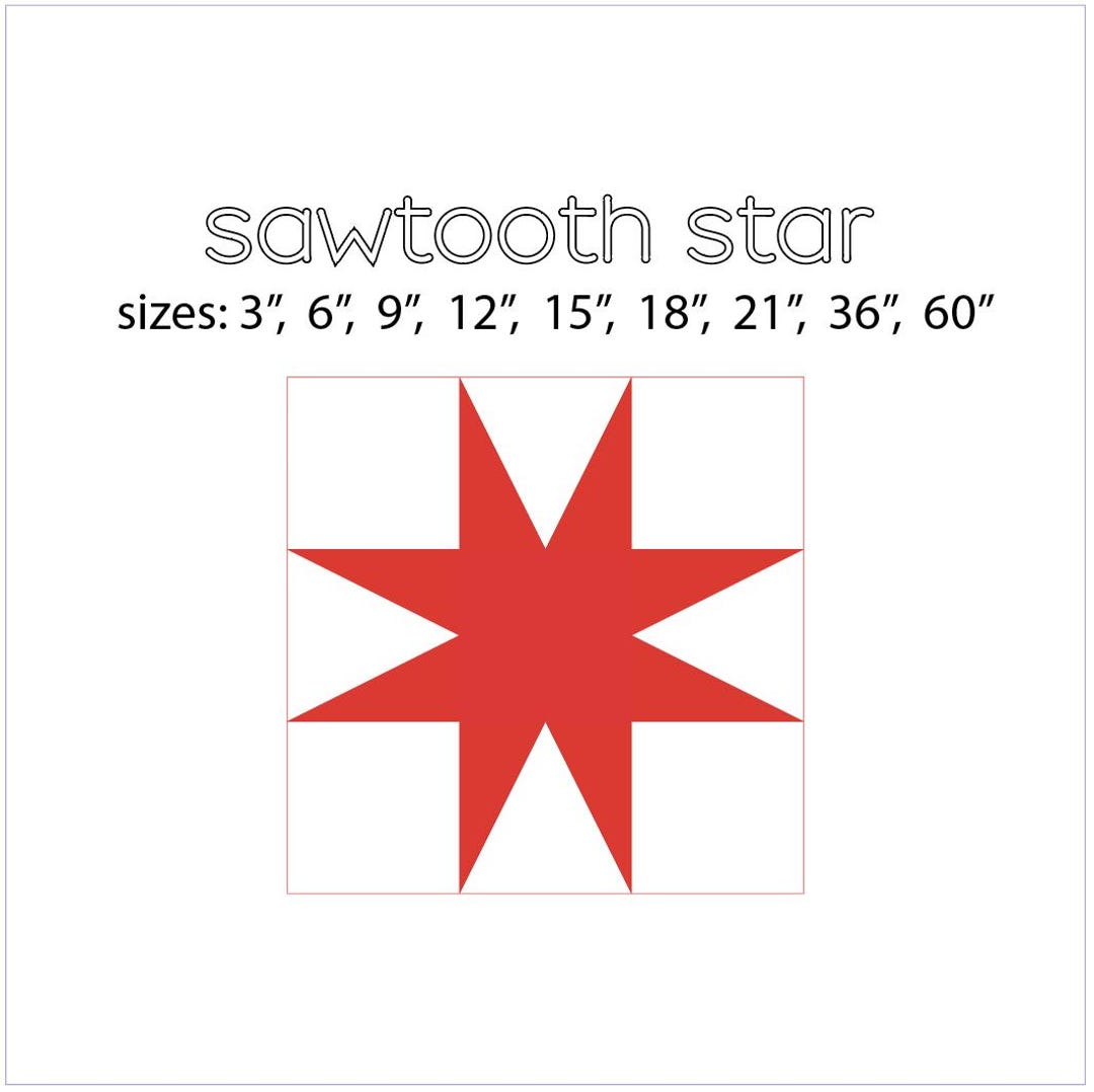 Sawtooth Star Quilt Block Pattern: Beginner Friendly (digital Download ...