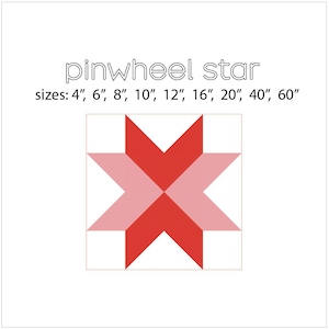 Pinwheel Star Quilt Pattern: Beginner Friendly, Nine Sizes (digital ...