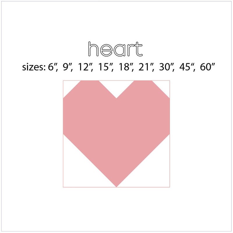 Heart in Star Quilt Block - Etsy