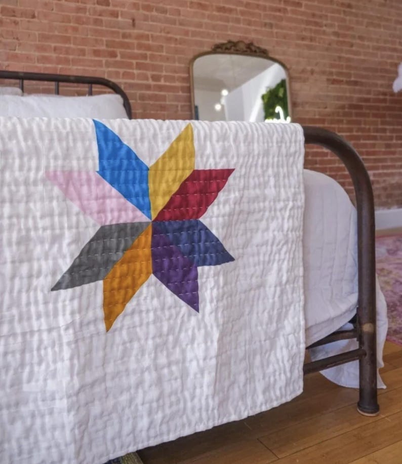 Pinwheel Star Quilt Pattern: Beginner Friendly, Nine Sizes (digital ...