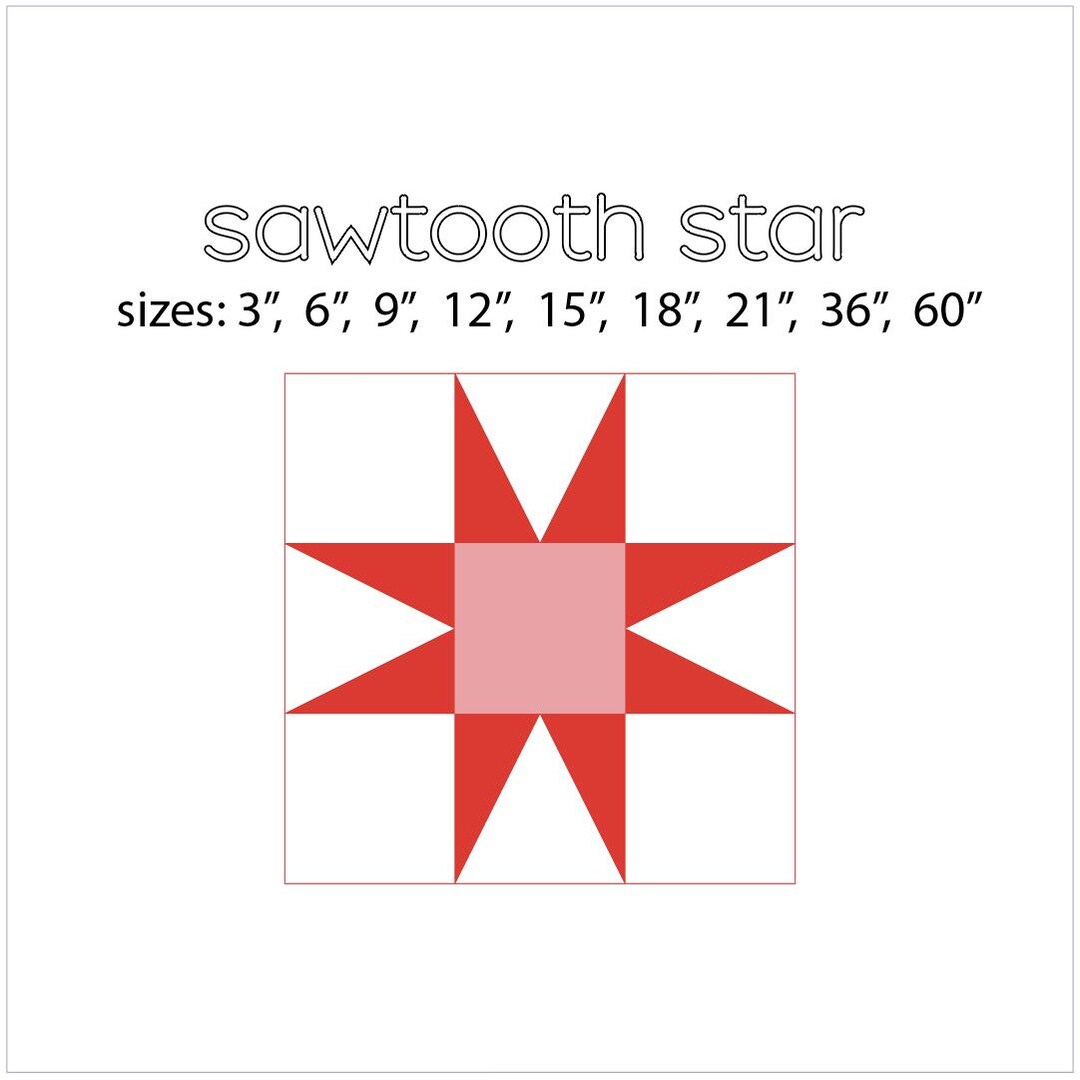 Sawtooth Star Quilt Block Pattern: Beginner Friendly (instant Download ...