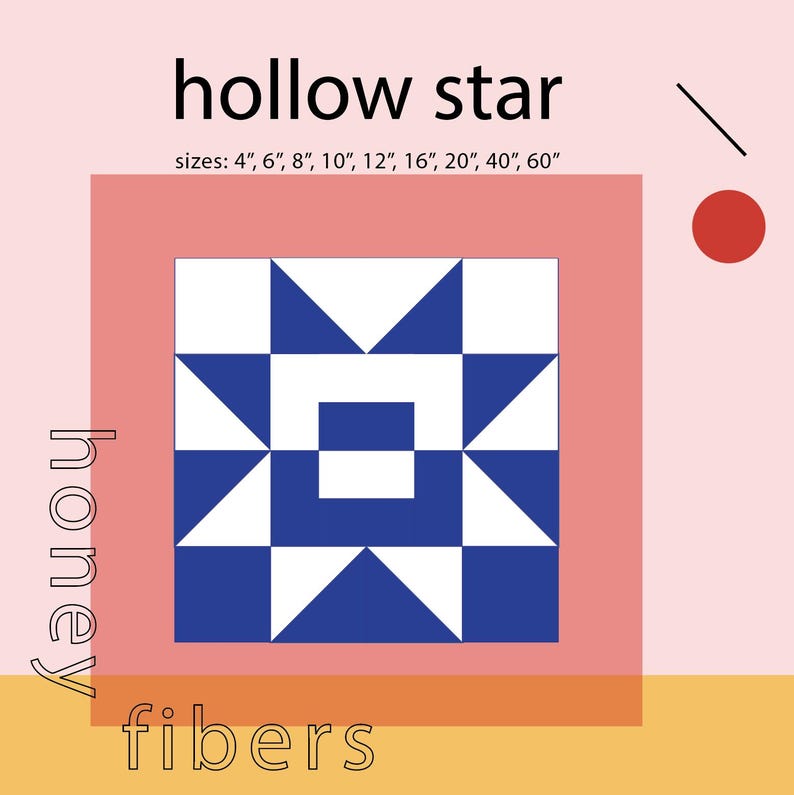 Hollow Star Pattern, Instant Download, NINE Sizes, 4" 6" 8" 10" 12" 16 ...