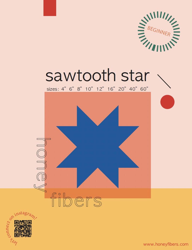 Sawtooth Star BUNDLE - Instant Download, Five Patterns, Nine Quilt ...