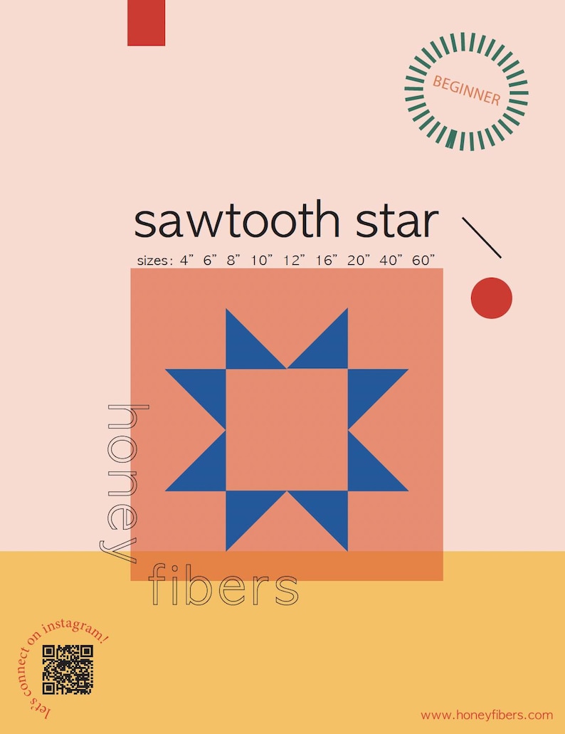 Sawtooth Star BUNDLE - Instant Download, Five Patterns, Nine Quilt ...