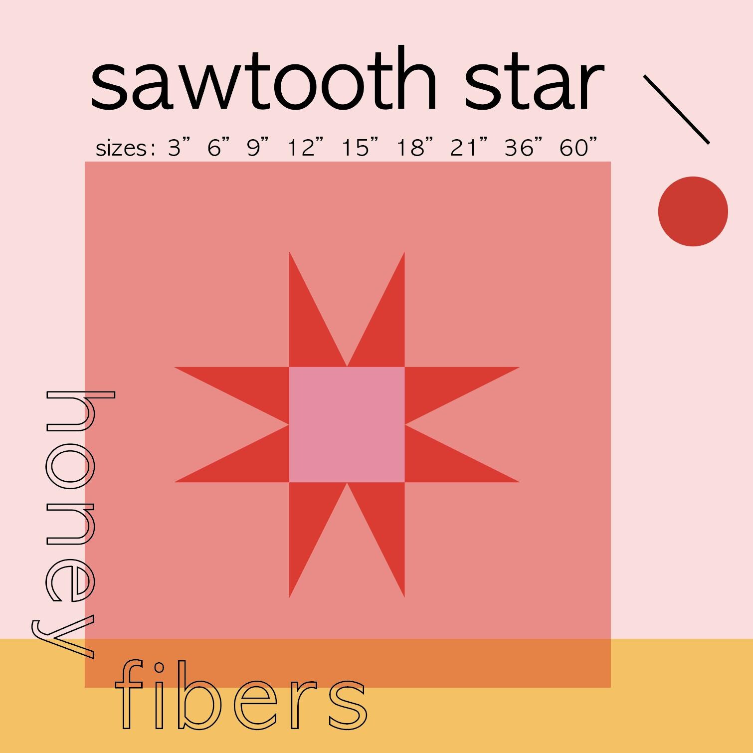 Sawtooth Star Quilt Block Pattern: Beginner Friendly (instant Download ...