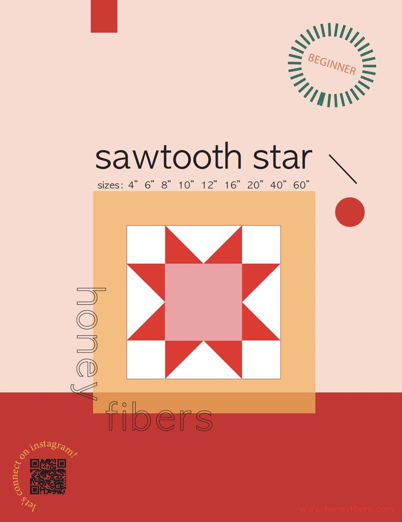 Sawtooth Star BUNDLE - Instant Download, Five Patterns, Nine Quilt ...