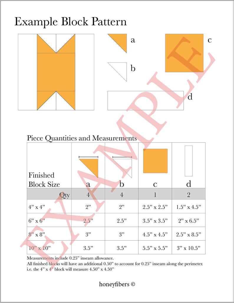 Hollow Star Quilt Pattern, Instant Download, FOUR Sizes: 45x45, 60x60 ...