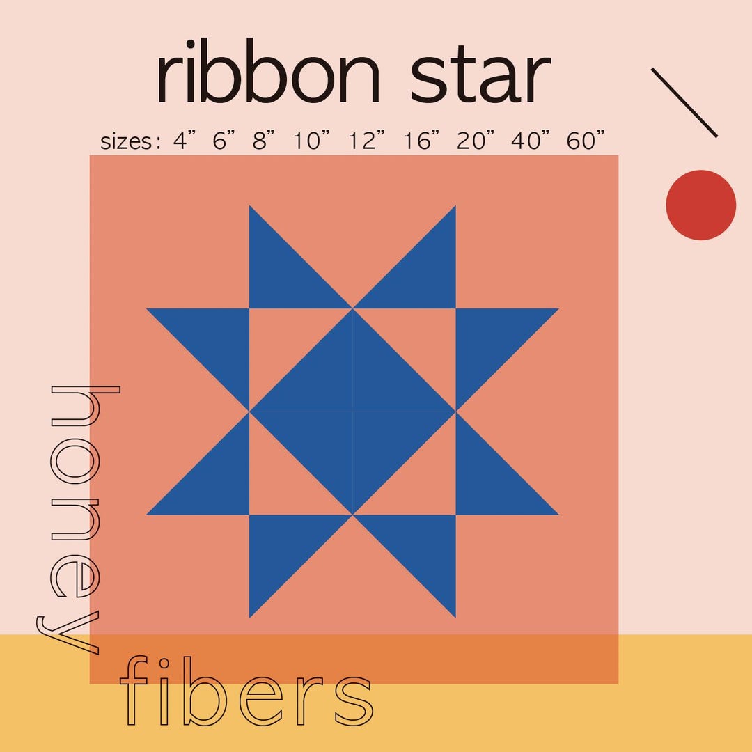 Ribbon Star Pattern, Instant Download, NINE Quilt Block Sizes Beginner ...