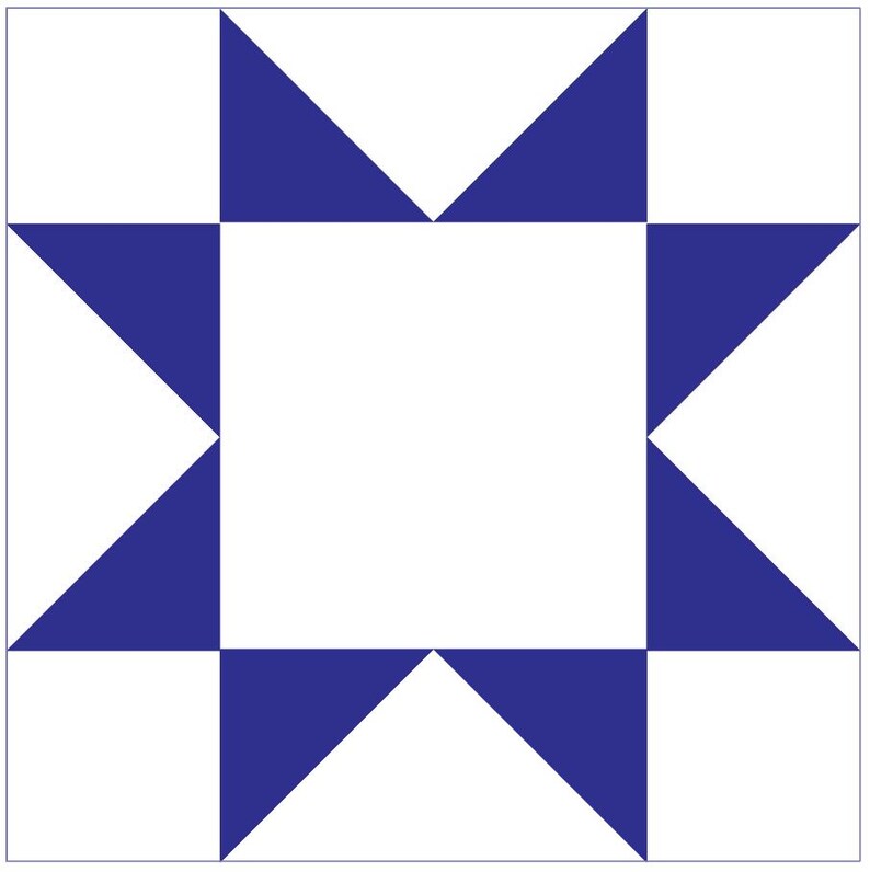 Sawtooth Star Pattern, Instant Download, NINE Quilt Block Sizes ...