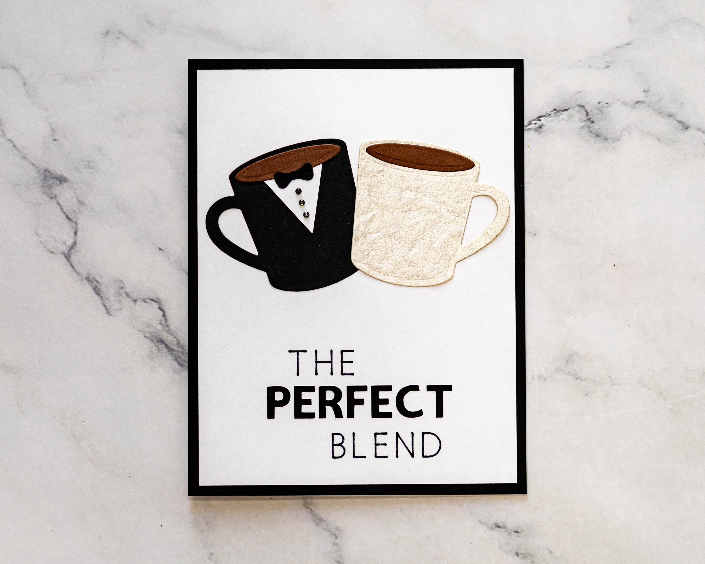 The Perfect Blend Wedding Card, Coffee Wedding Card, Elegant Card ...