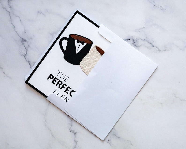 The Perfect Blend Wedding Card, Coffee Wedding Card, Elegant Card ...
