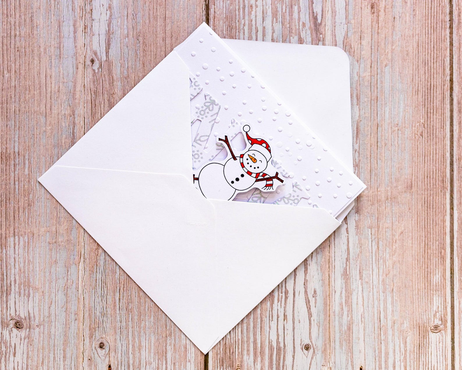 3D Snowman Card, Let It Snow Card, Christmas Card, Holiday Card ...