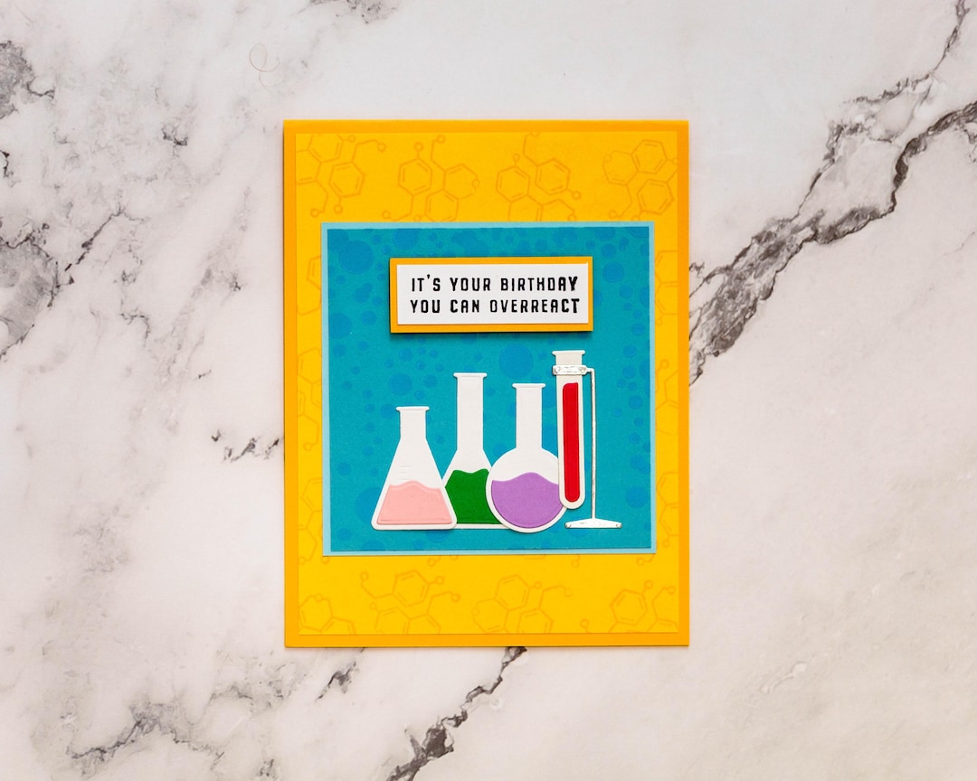 3D Chemistry Birthday Card, Science Card, Pun Card, Chemistry Card ...