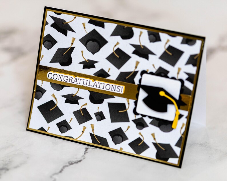 3D Graduation Card, Celebration Card, Congratulations Card, High School ...