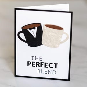 The Perfect Blend Wedding Card, Coffee Wedding Card, Elegant Card ...