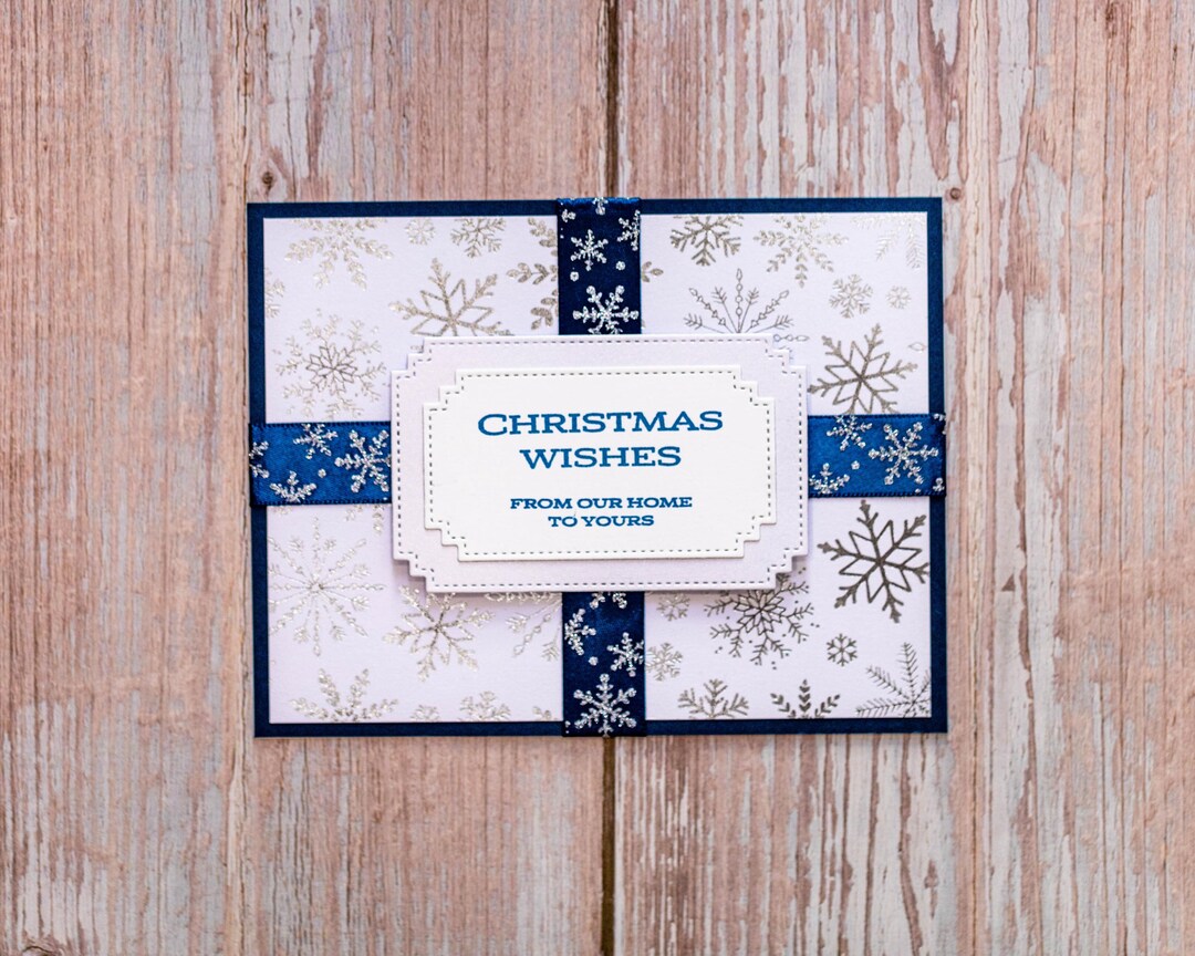 3D Present Christmas Card, Holiday Card, Snowflake Card, Greeting Card ...