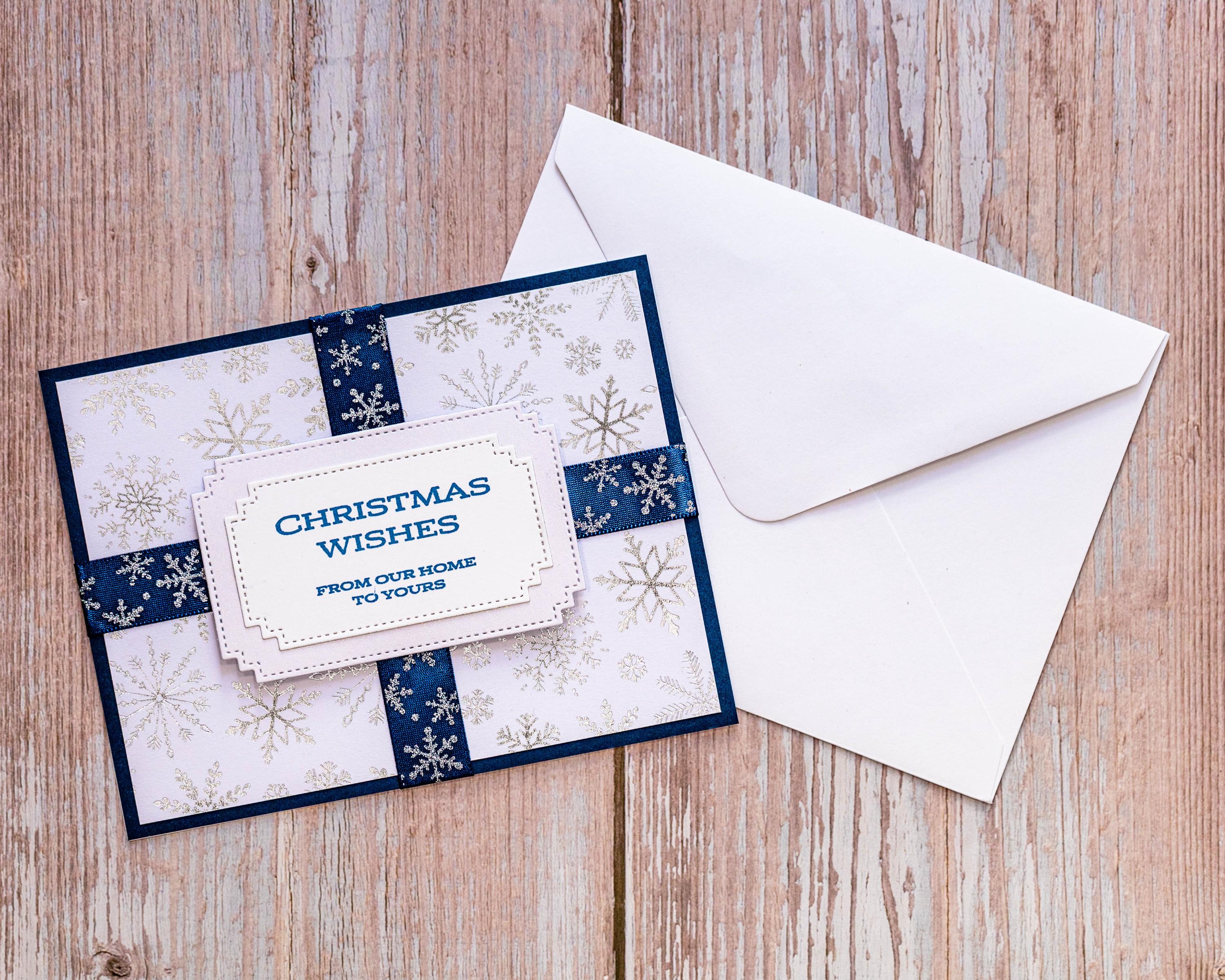 3D Present Christmas Card, Holiday Card, Snowflake Card, Greeting Card ...
