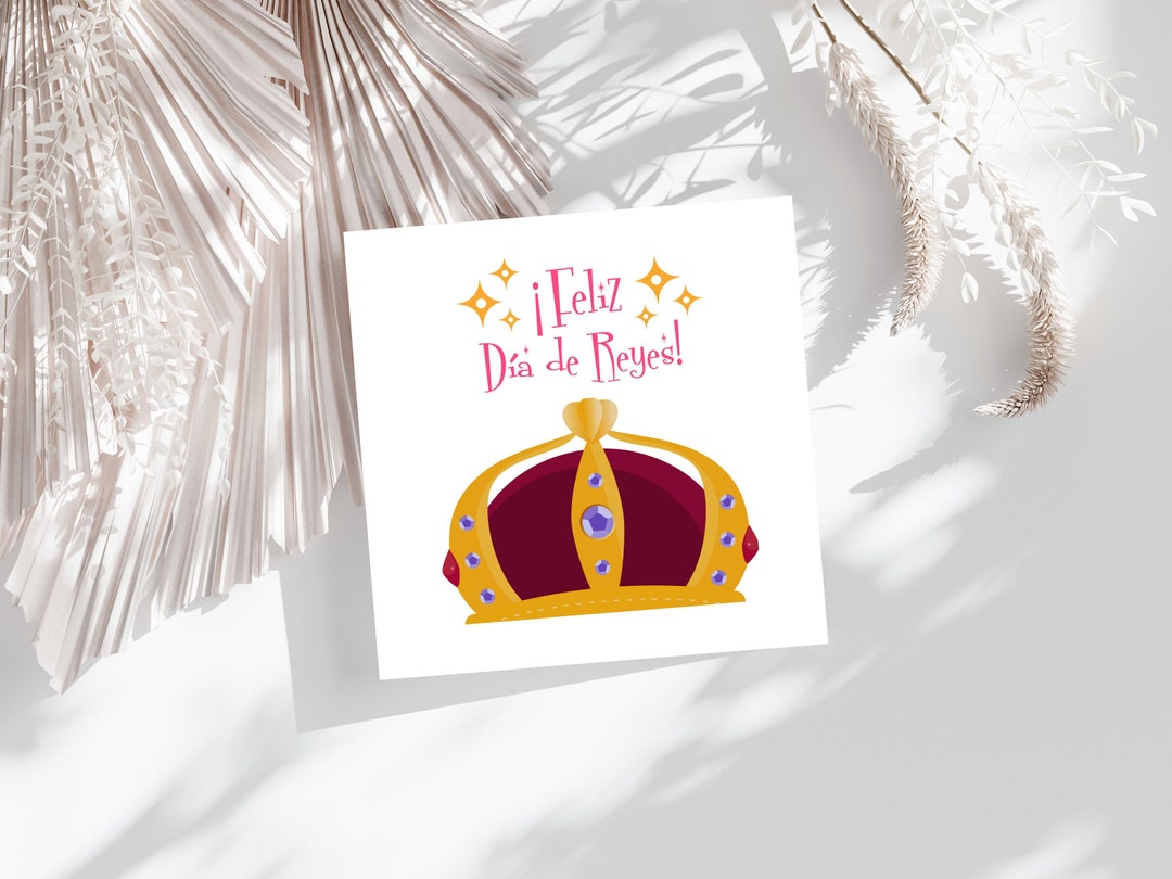 Printable Three Kings Day Card, Plantilla Tarjeta Dia De Reyes Magos ...