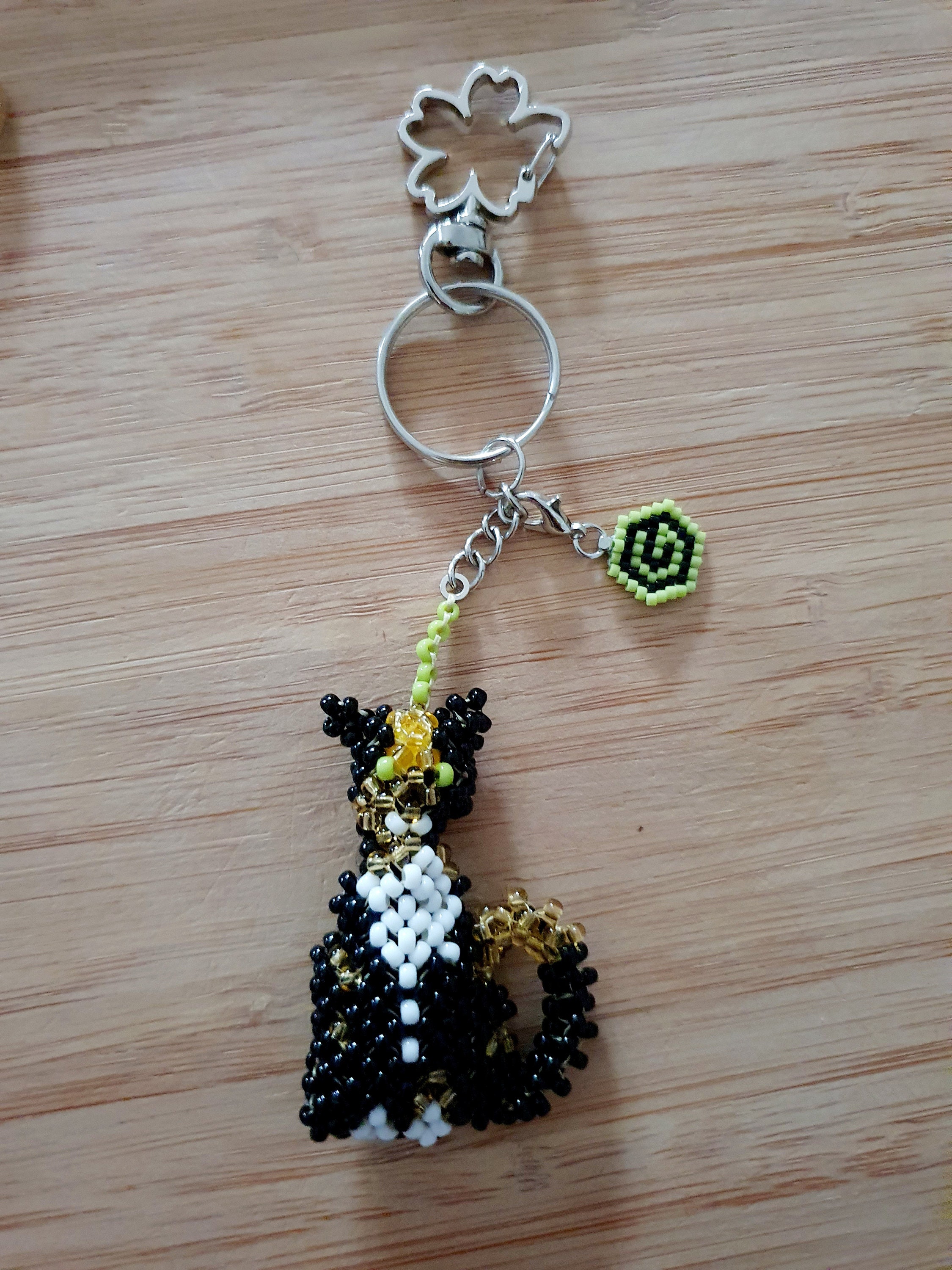 Customized Beaded Cat Key Chain, 3d Funny Kitty Bag Charm, Unique ...