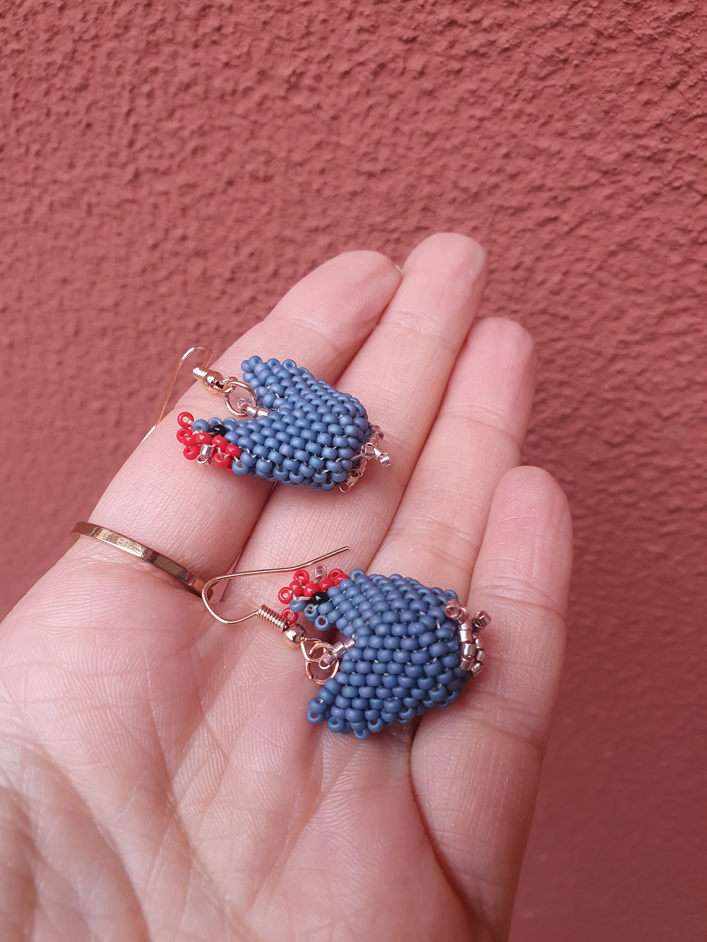 Beaded Hen Earrings: 3D Miyuki Bead Chicken Jewelry - Etsy