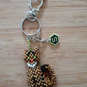 Customized Beaded Cat Key Chain, 3d Funny Kitty Bag Charm, Unique ...
