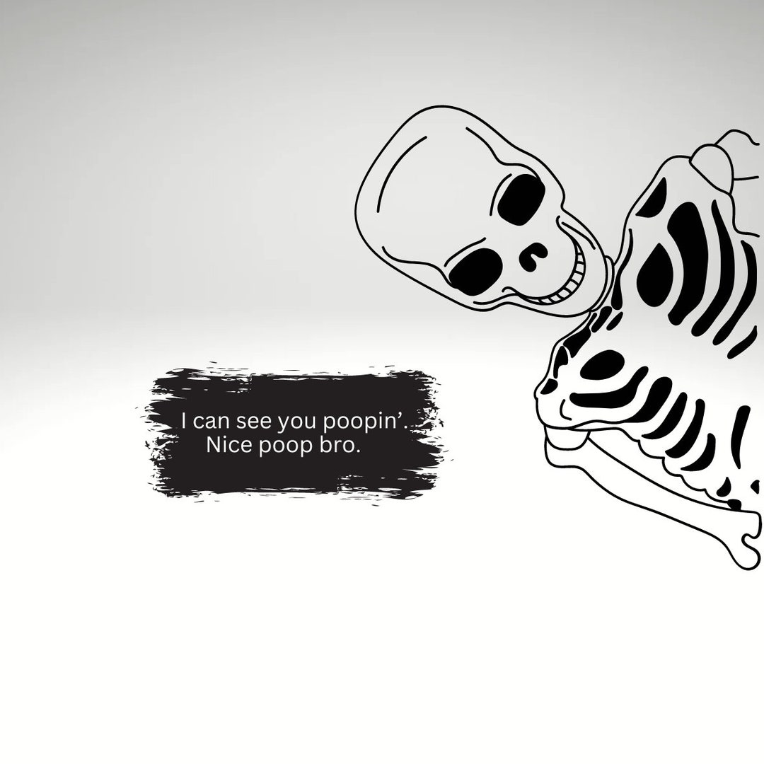 Skeleton Sticker Poop - Etsy
