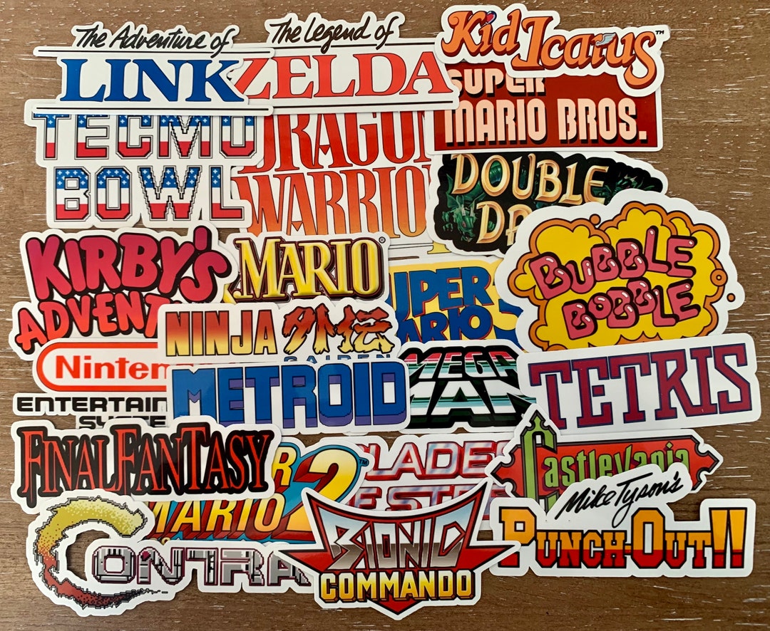 Nintendo NES Logo Stickers Set of 20 - Etsy