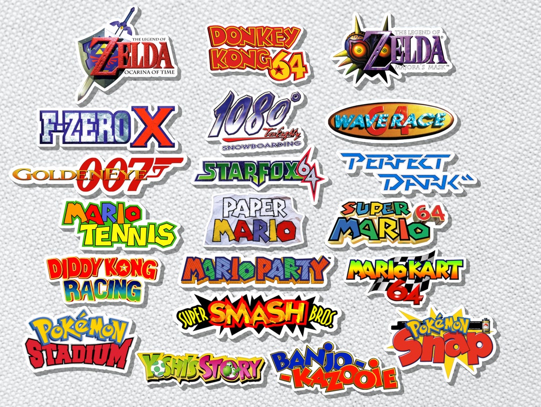 Nintendo 64 Logo Stickers Set of 20 Laminated Vinyl - Etsy