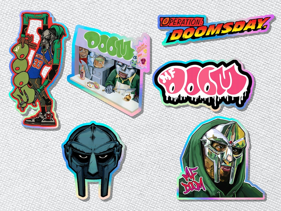 MF DOOM Sticker Pack 3 Set of 6 Holographic Vinyl Stickers - Etsy