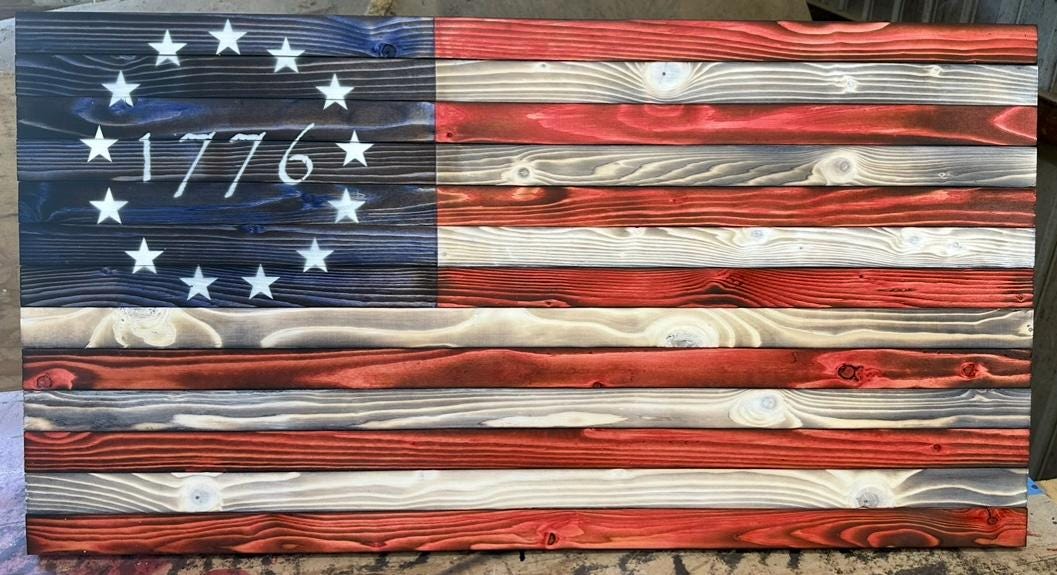 DIY Wooden American Flag Build Plans - Step-by-step Guide (digital ...