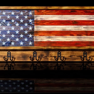American Flag Coat Rack - Etsy