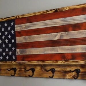 American Flag Coat Rack - Etsy