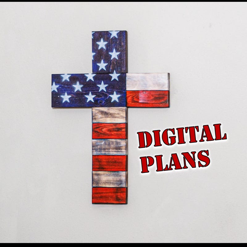 Flag Draped Cross - Etsy