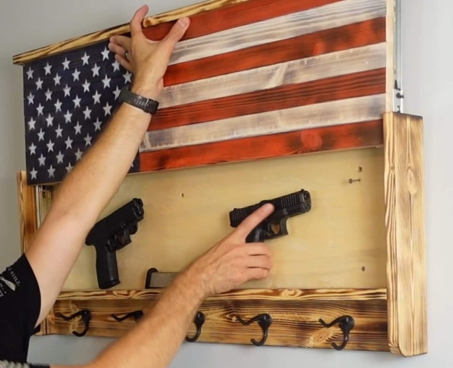 American Flag Coat Rack - Etsy