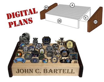 Wall Mounted Rotating Challenge Coin Display / Rotating Challenge Coin ...