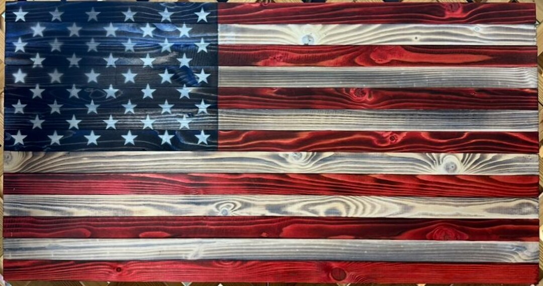 DIY Wooden American Flag Build Plans - Step-by-step Guide (digital ...